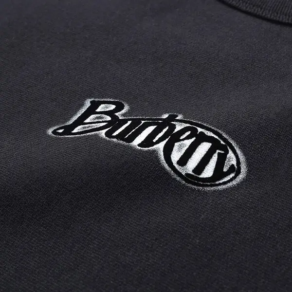 Burberry Logo Printed Crewneck Sweatshirt - Charcoal