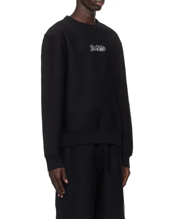 Burberry Logo Printed Crewneck Sweatshirt - Charcoal