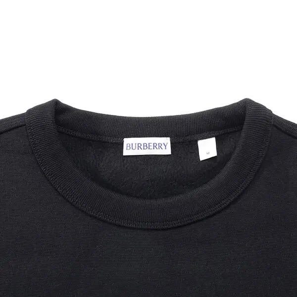 Burberry Logo Printed Crewneck Sweatshirt - Charcoal