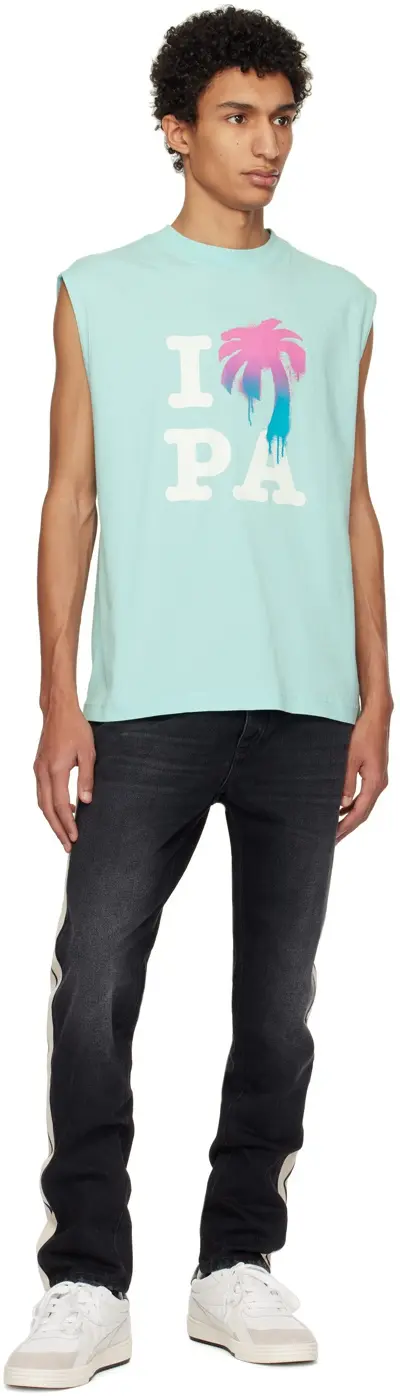 Palm Angels I Love Pa" Printed Sleeveless Vest