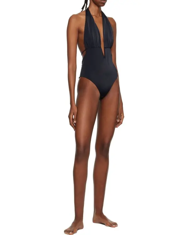 TOM FORD V-neck Halterneck One-piece Swimsuit - Black