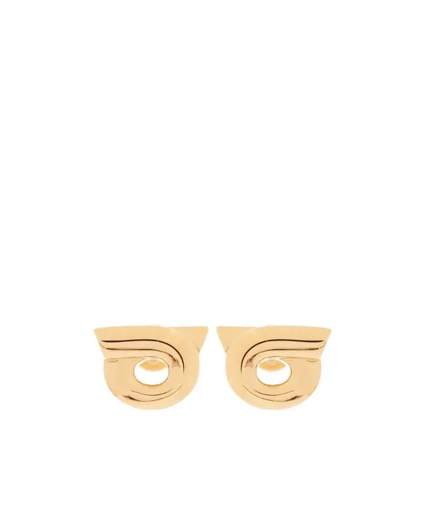 FERRAGAMO Logo Earrings - Golden