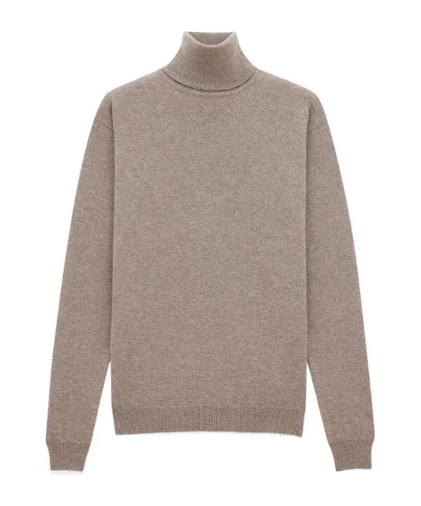 Saint Laurent Turtleneck Loose-fit Jumper - Taupe