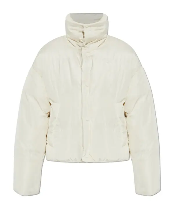 Ami Embossed-logo Puffer Jacket - White