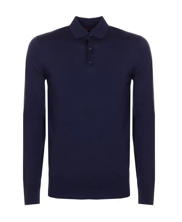 Loro Piana Long-sleeved Knitted Polo Shirt