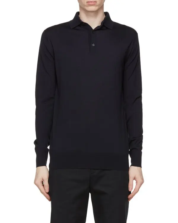 Loro Piana Long-sleeved Knitted Polo Shirt