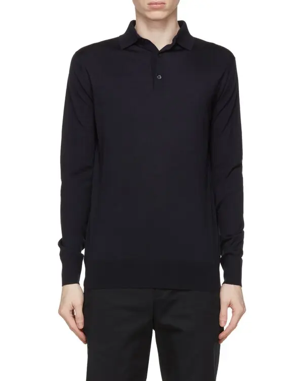 Loro Piana Long-sleeved Knitted Polo Shirt