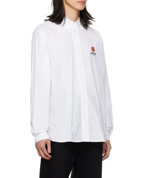 Kenzo Boke Flower Embroidered Buttoned Shirt