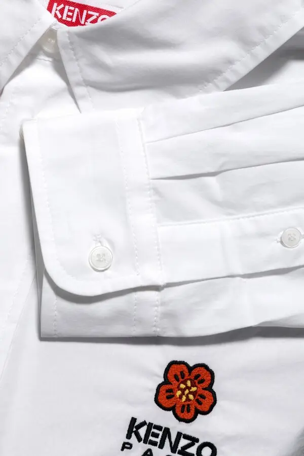 Kenzo Boke Flower Embroidered Buttoned Shirt