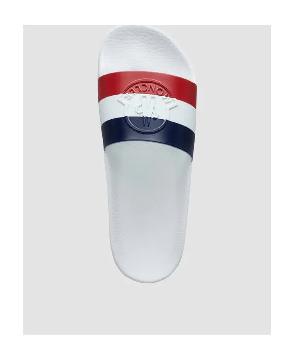 Moncler Basile Logo Embossed Slides - Multicolor