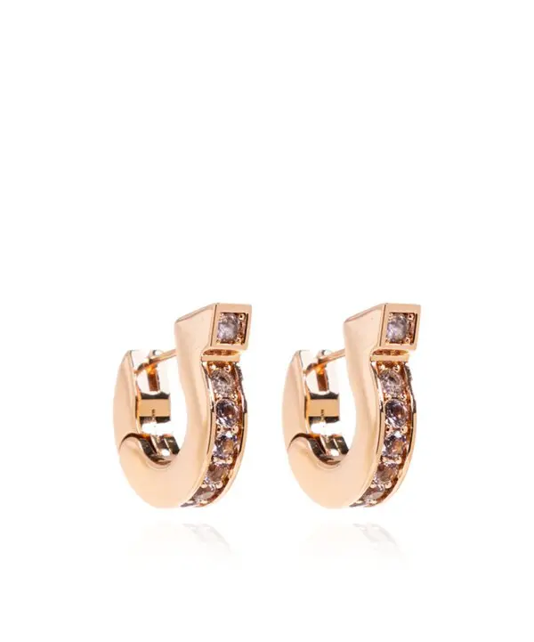 FERRAGAMO Crystal Hoop Earrings - Yellow
