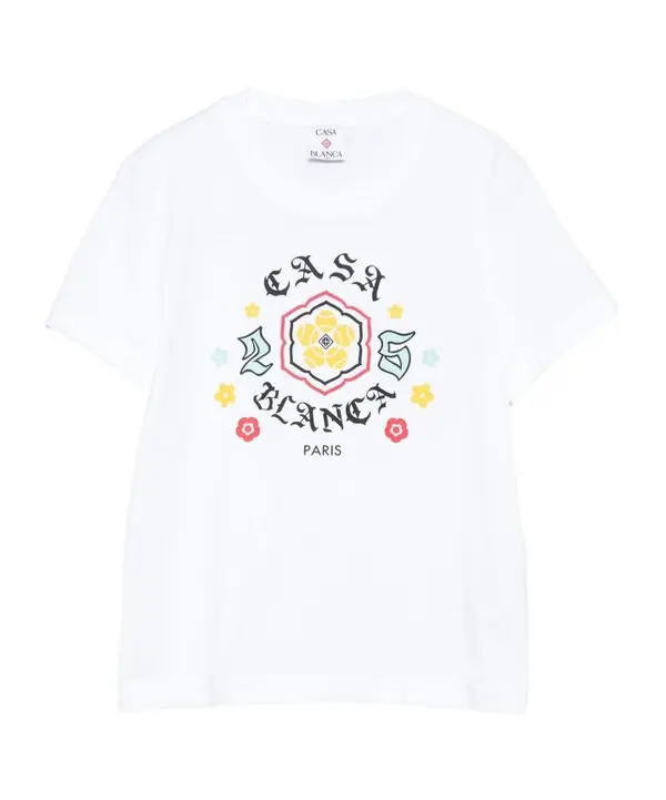 Casablanca Graphic Print Cotton T-shirt - White