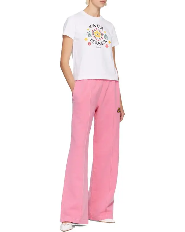 Casablanca Graphic Print Cotton T-shirt - White