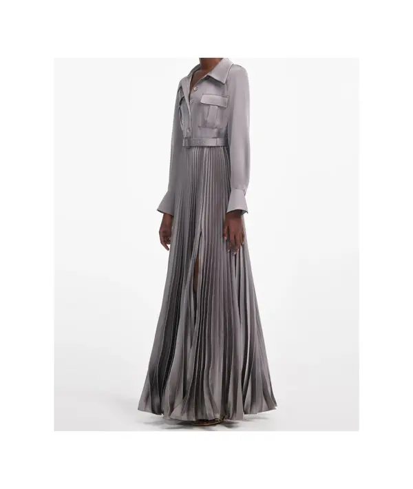 SELF-PORTRAIT Pleated Maxi Dress