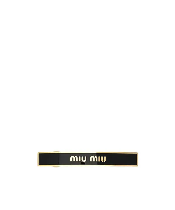 Miu Miu Logo Hair Clip - Black