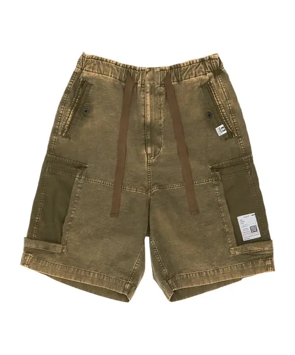 Mihara Yasuhiro Damage Cargo Shorts - Green