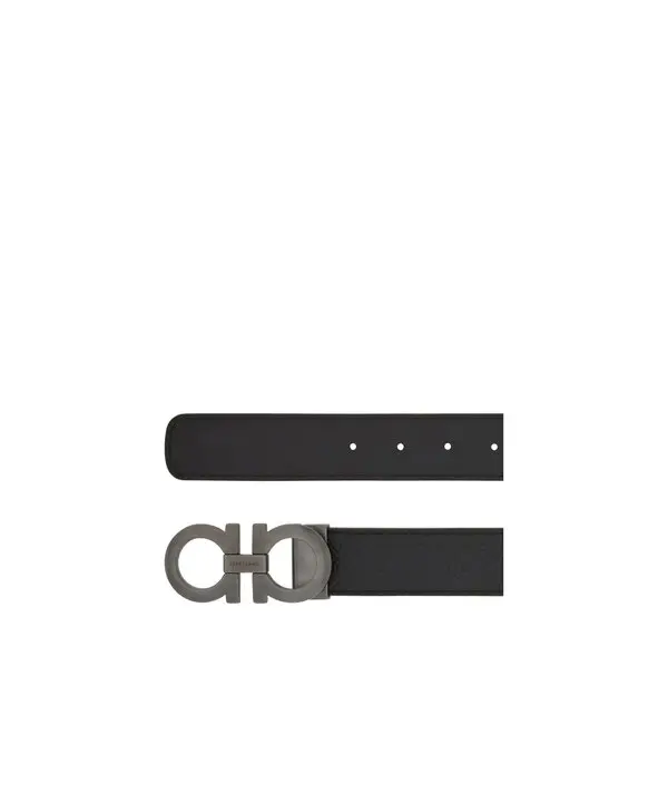 FERRAGAMO Adjustable Waist Belt With Detachable Buckles - Black