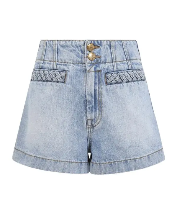 Zimmermann Indra Denim Short - Gray