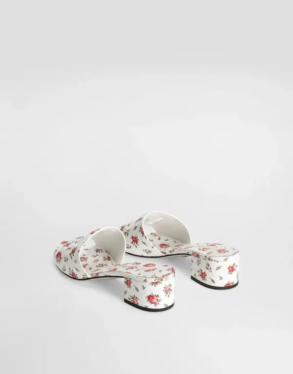 Dolce & Gabbana Floral Block-heel Mules