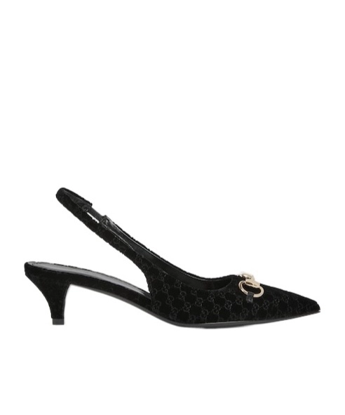 Gucci Horsebit Slingback Pumps - Black