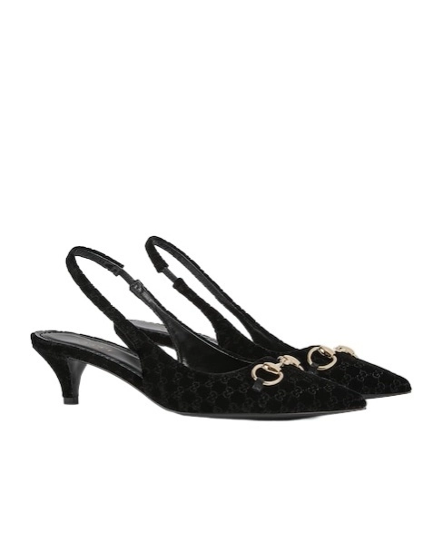Gucci Horsebit Slingback Pumps - Black