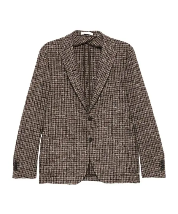 Tagliatore Single-breasted Checked Casual Jacket - Brown