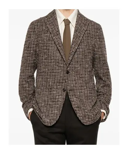 Tagliatore Single-breasted Checked Casual Jacket - Brown