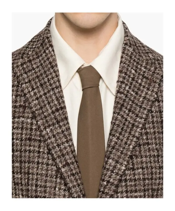 Tagliatore Single-breasted Checked Casual Jacket - Brown