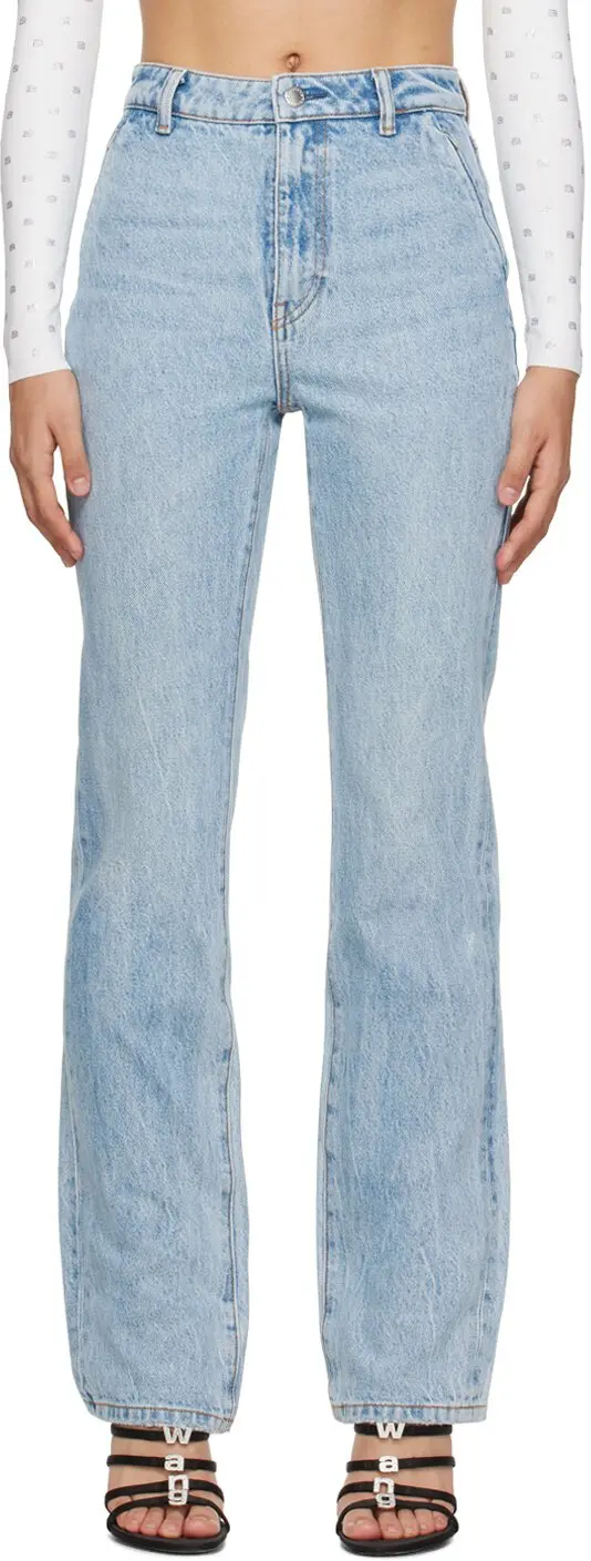 Alexander Wang High-waisted Straight Leg Jeans