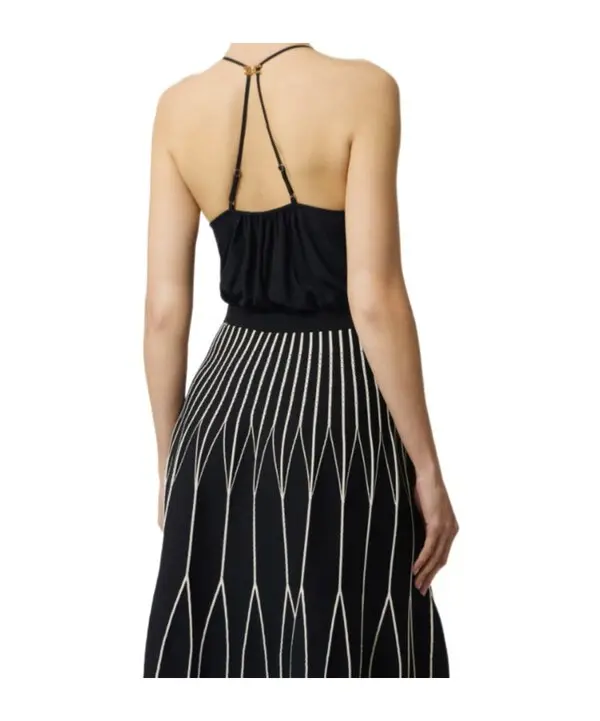 Elisabetta Franchi Georgette Bodysuit Top