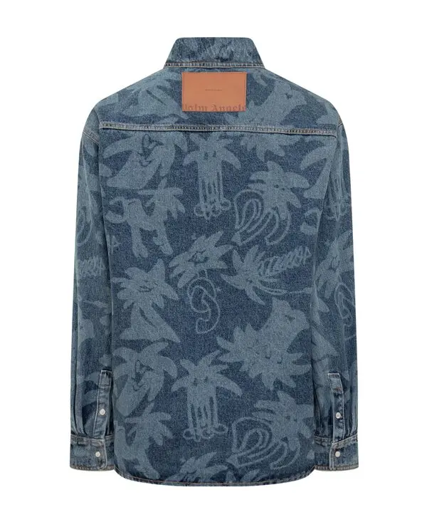 Palm Angels Palmity Button-up Denim Shirt