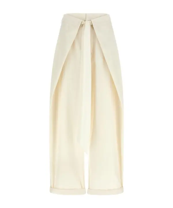 DARKPARK Tie-waist Wide-leg Pants - White