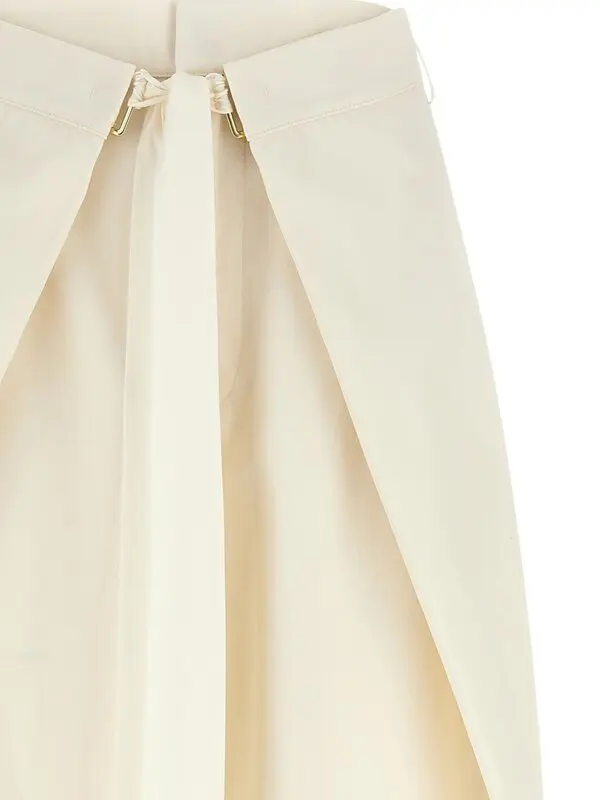DARKPARK Tie-waist Wide-leg Pants - White