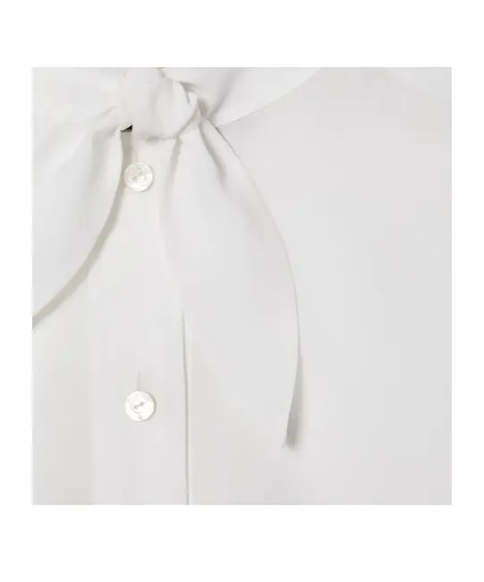 Gucci Silk Crepe De Chine Shirt With Double G Embroidery