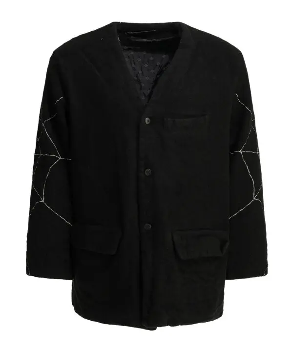 Kapital Single-breasted Embroidered Spiderweb Jacket - Black