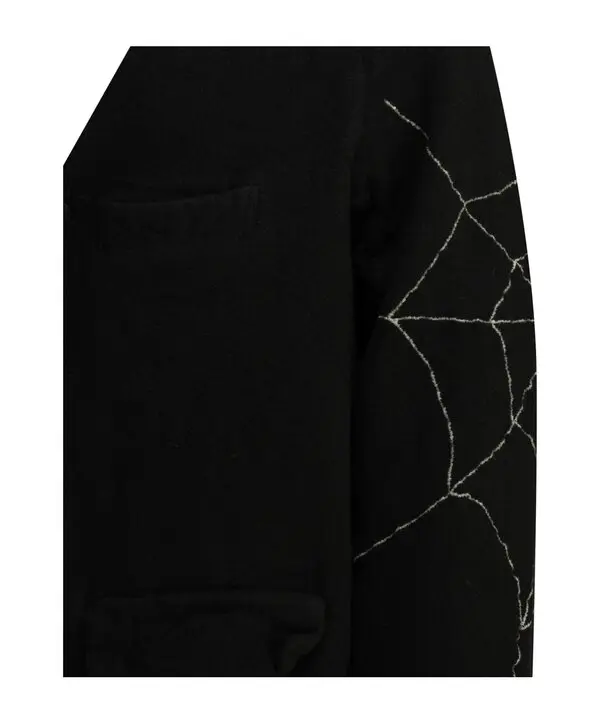 Kapital Single-breasted Embroidered Spiderweb Jacket - Black
