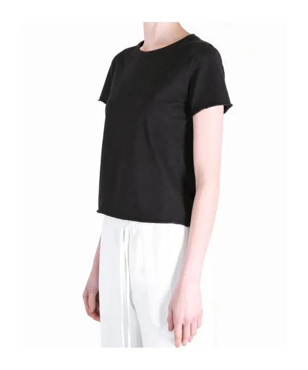 Auralee Brushed Jersey T-shirt - Ink Black