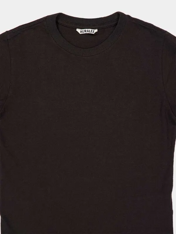 Auralee Brushed Jersey T-shirt - Ink Black