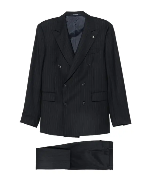 Tagliatore Long-sleeved Suit And Trousers Two-piece Set - Black