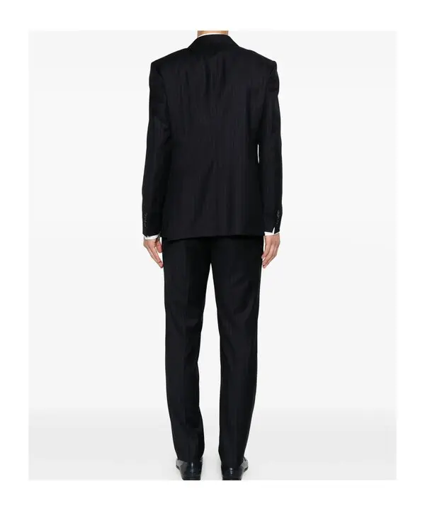 Tagliatore Long-sleeved Suit And Trousers Two-piece Set - Black