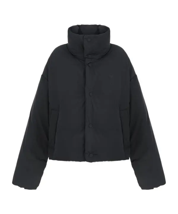 Ami High-neck Puffer Jacket - Black