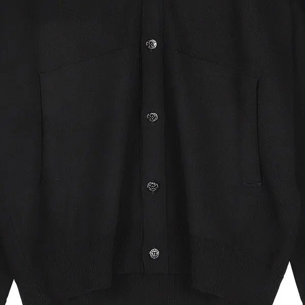 Stone Island Knitted Cardigan With Detachable Logo Patch