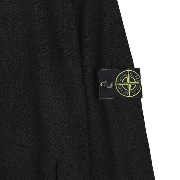Stone Island Knitted Cardigan With Detachable Logo Patch