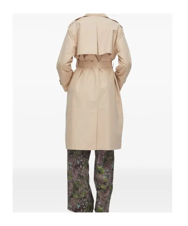 Liu Jo Cotton Gabardine Trench Coat With Matching Scarf