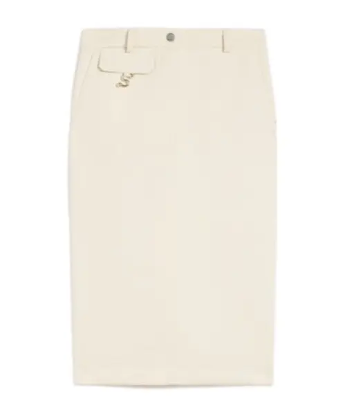 Sportmax Straight-fit Gabardine Skirt - Vanilla