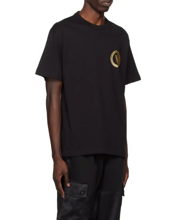 Versace Logo-print Cotton T-shirt - Black