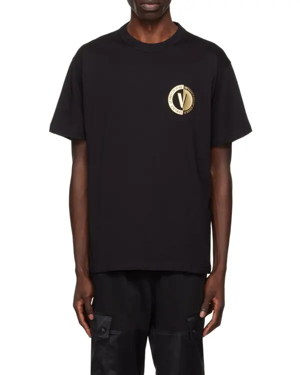 Versace Logo-print Cotton T-shirt - Black