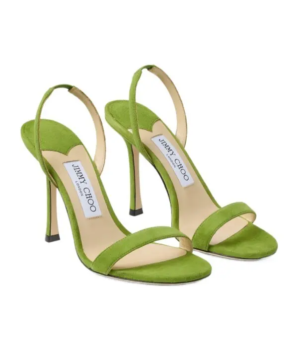 JIMMY CHOO Jenn 100 Slingback Heeled Sandals - Clover