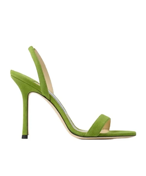 JIMMY CHOO Jenn 100 Slingback Sandals - Clover