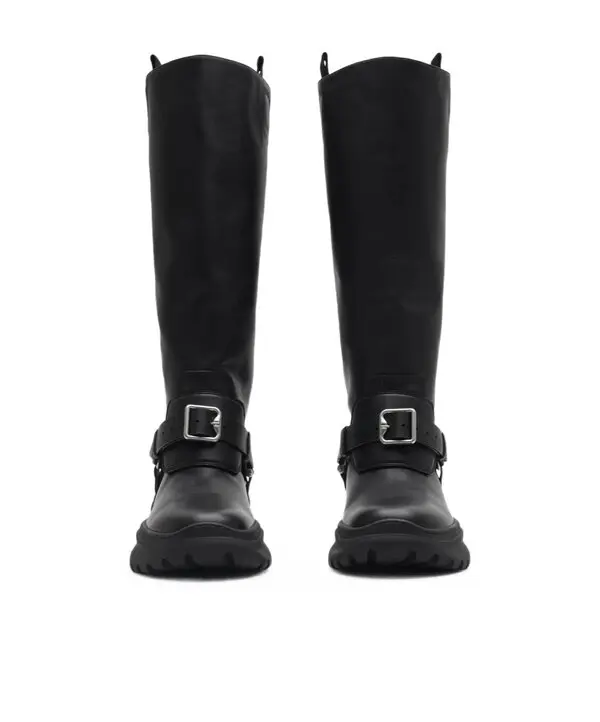 Burberry Buckle-detailed Knee-high Boots